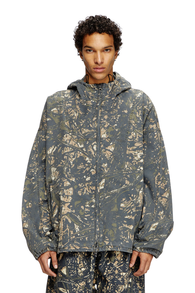 Hooded jacket with camo print | Diesel Online – Diesel South Africa