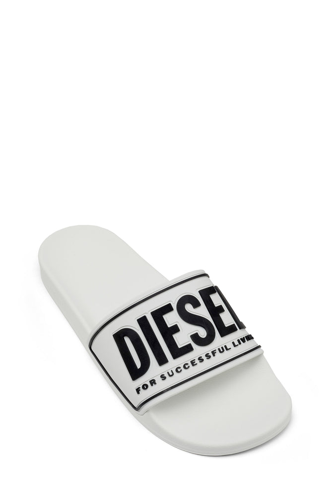 Sa-Mayemi-Rubber slides with embossed logo | Diesel Online – Diesel ...